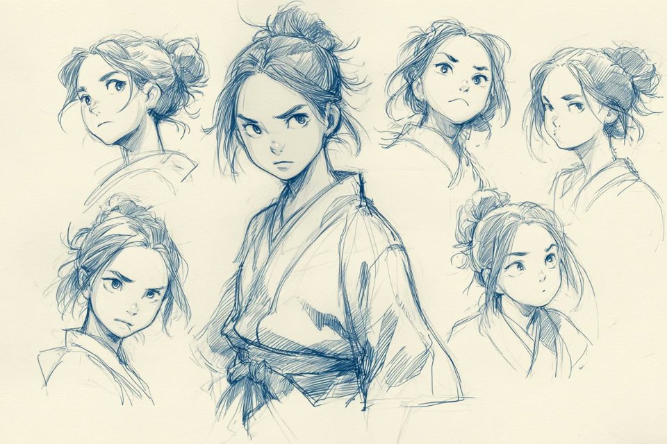 Character Sheet Sketch | Nano Banana Prompt