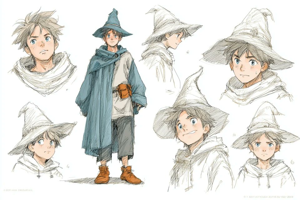 Character Sheet Sketch | Nano Banana Prompt